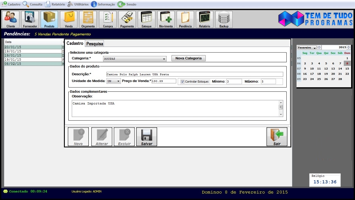 Código Fonte Java Sistema De Vendas