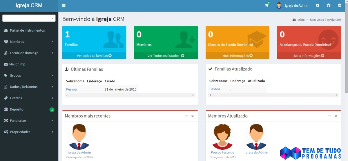 Script Administração Igrejas Em Php Mysql Código Completo