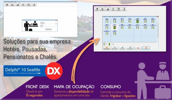 Sistema para Hotéis e Pousadas com código fonte em Delphi Seattle 10.0