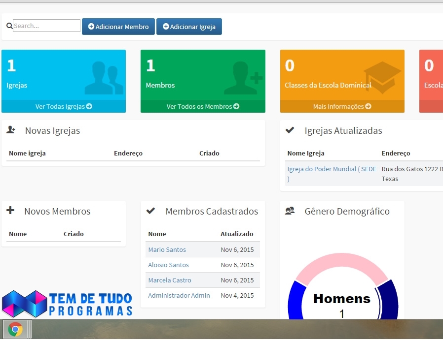 Script Administração Igrejas Em Php Mysql Código Completo