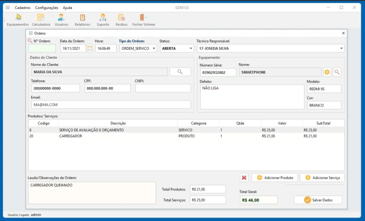 Código Fonte Sistema Ordem De Serviço - Netbeans 12 Java 17